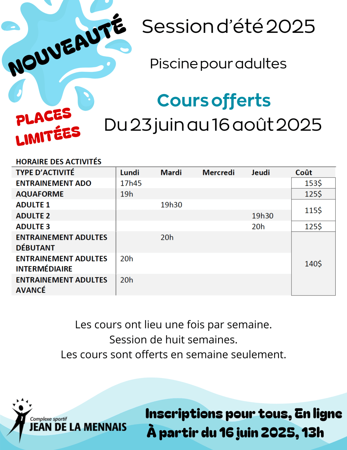 Session été – Complexe sportif Jean de la Mennais