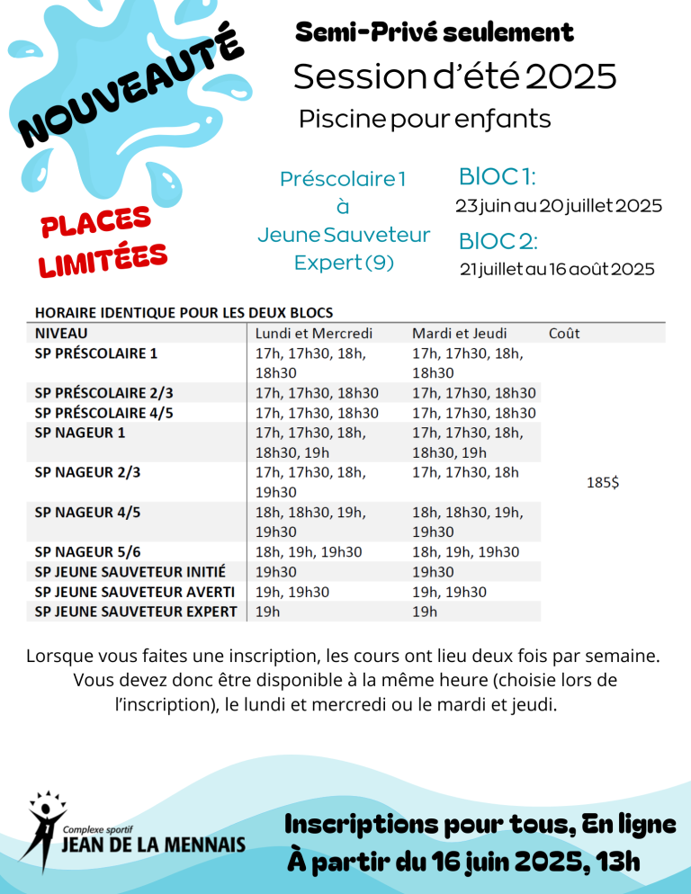 Session été – Complexe sportif Jean de la Mennais